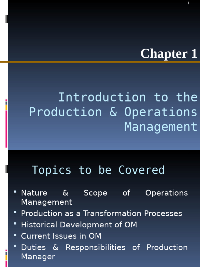 Introduction to Operations Management | PDF | Operations Management ...