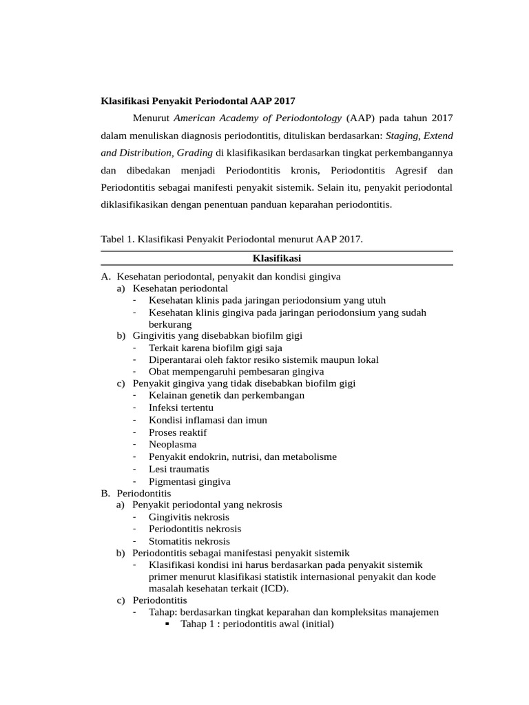 Klasifikasi AAP 2017 by Annis | PDF