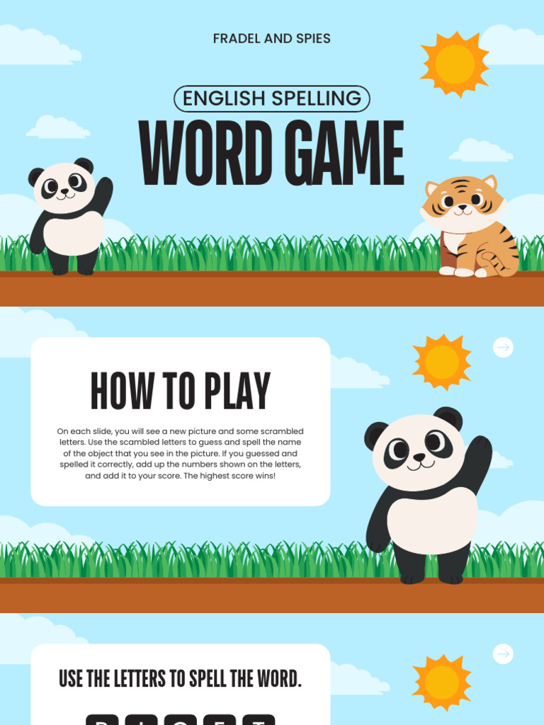 Fradel and Spies Word Game Guide | PDF