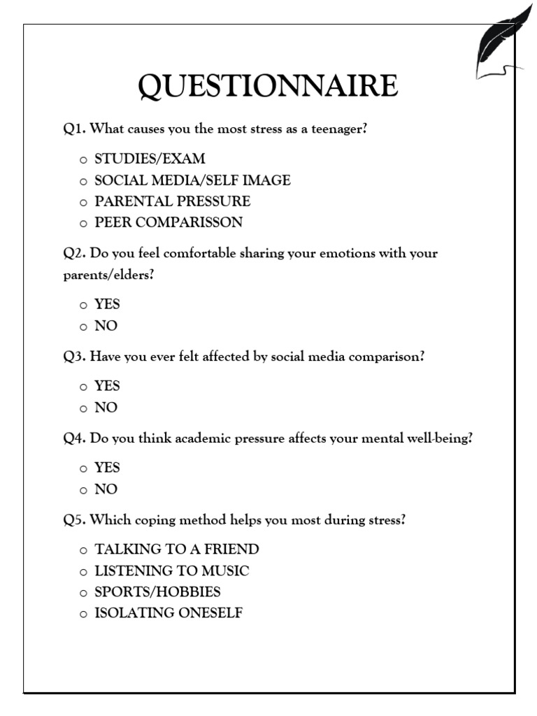 Questionnaire Sample | PDF