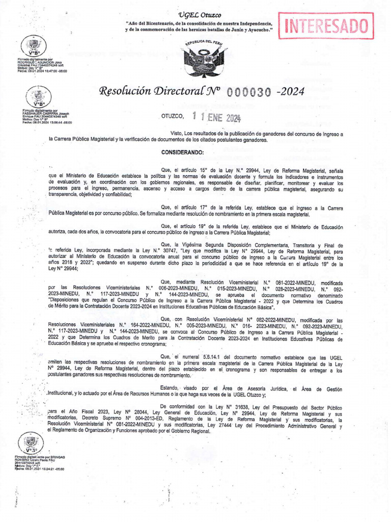 Resolucion de Nombramiento | PDF