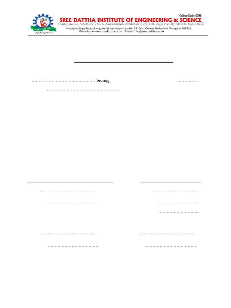 Parent & Student Undertaking Form | PDF