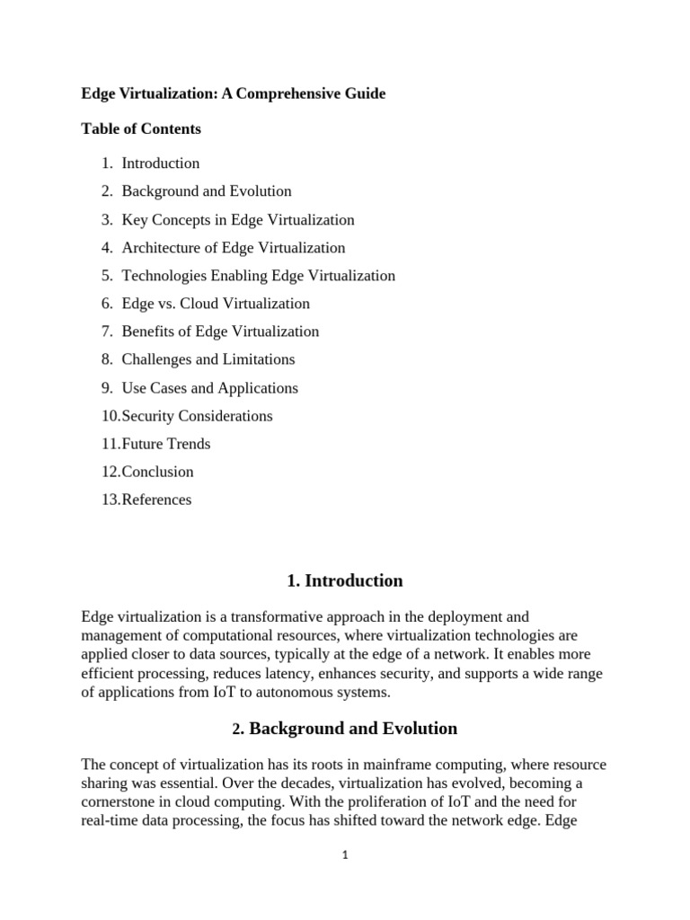 Edge Virtualization. Presentation | PDF | Virtualization | Cloud Computing