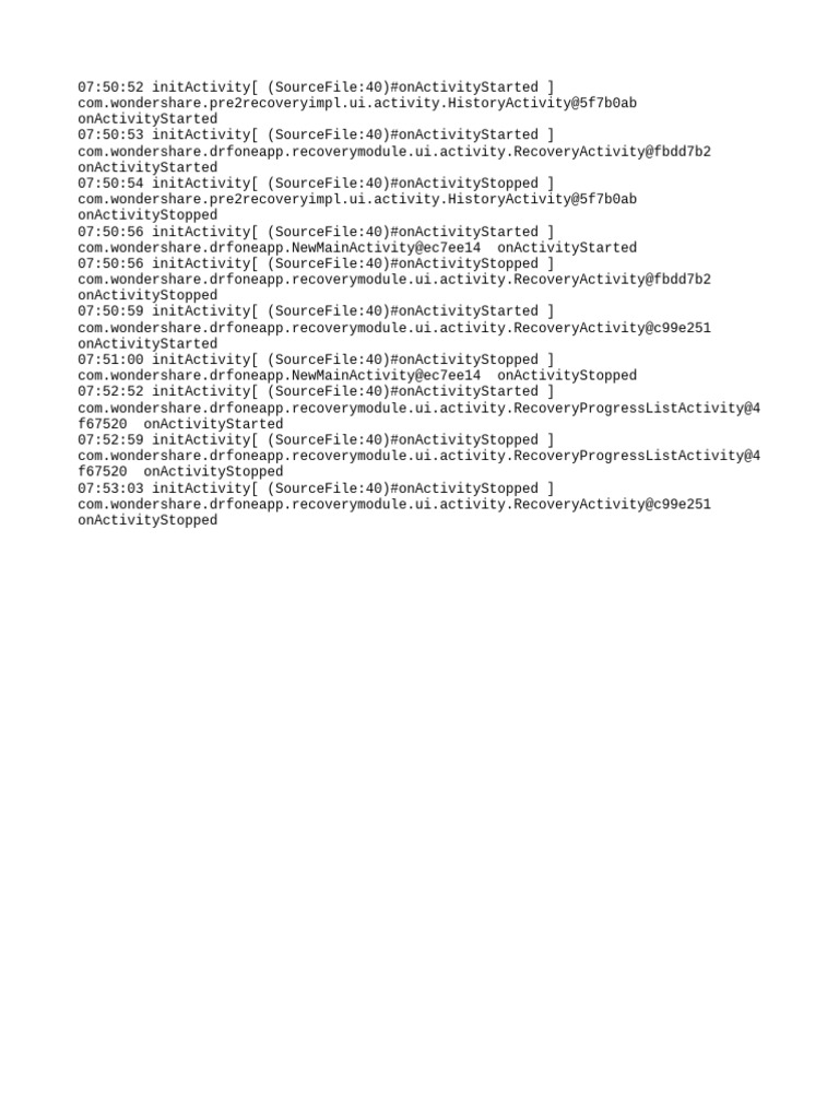 Wondershare App Activity Log | PDF