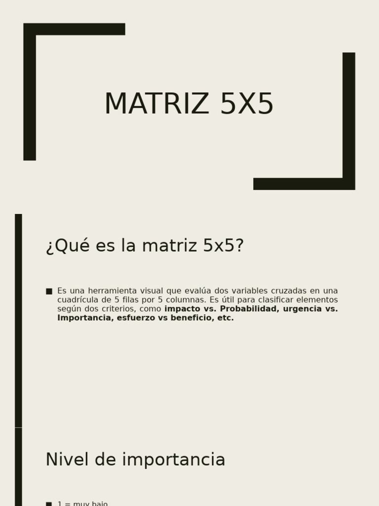Matriz 5x5 | PDF