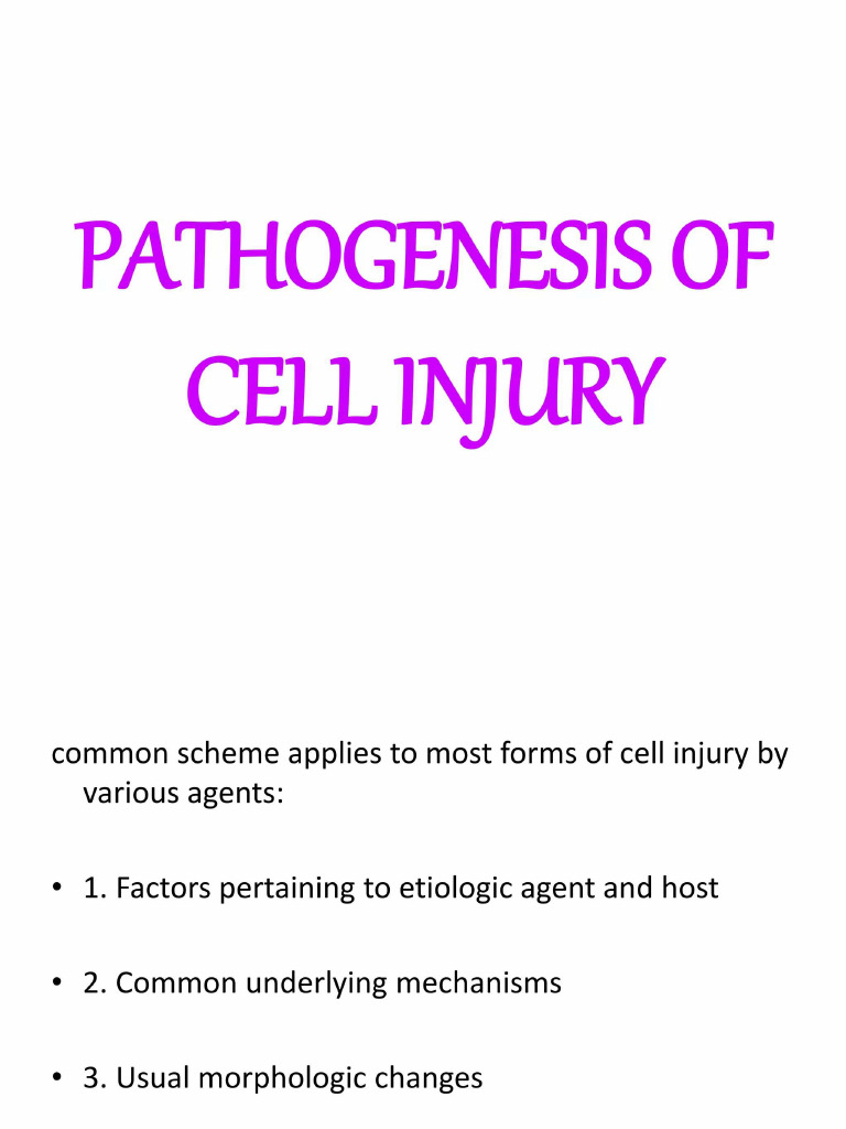Pathogenesis of Cell Injury | PDF
