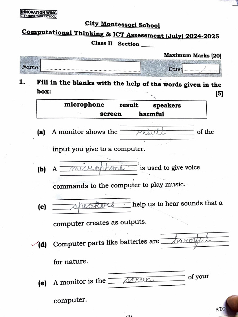 Class 2 Paper | PDF