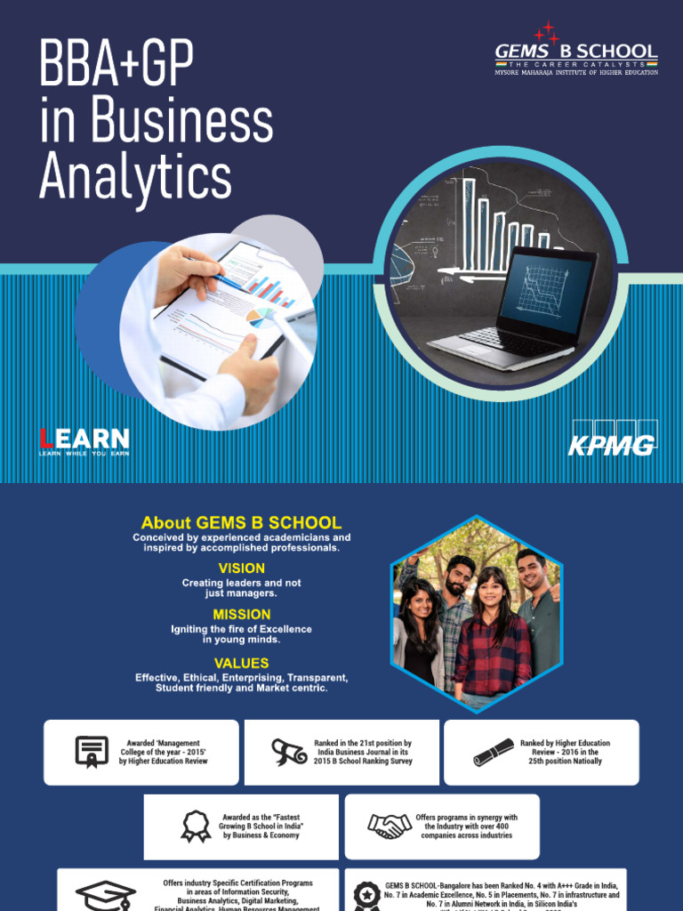 GEMS B School: Award-Winning BBA Program | PDF | Analytics | Business