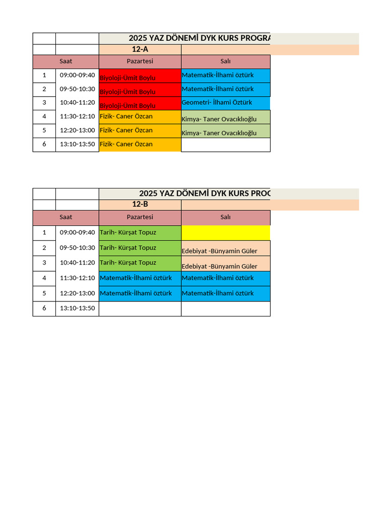 2025 Dyk Yaz Programi-1 | PDF