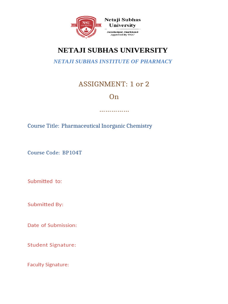 Assignment Front Page | PDF