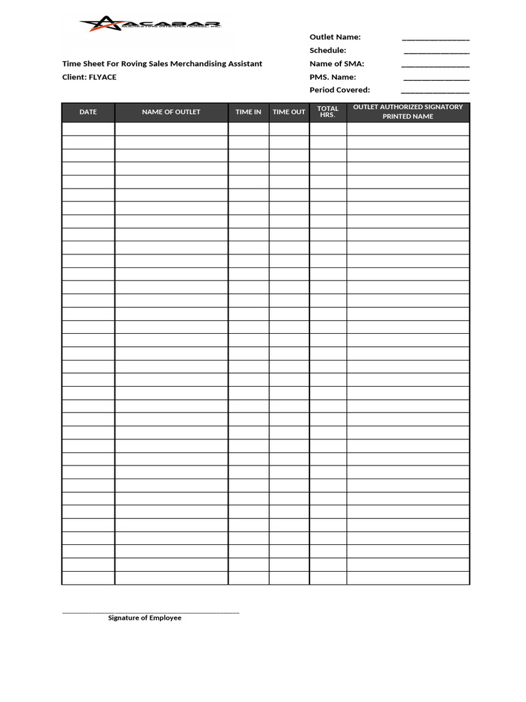 Roving Time Sheet | PDF