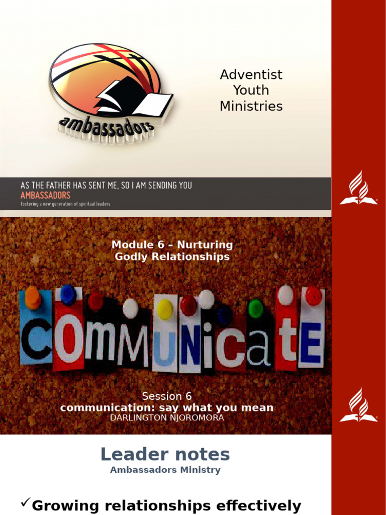 Module 6: Godly Relationships & Communication | PDF