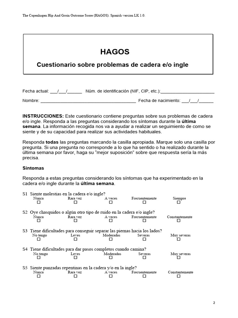 Spanish HAGOS | PDF