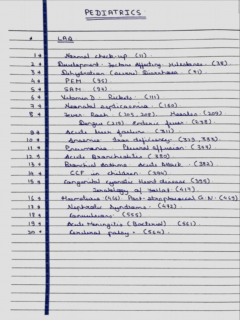 Prajwal - Paediatrics | PDF