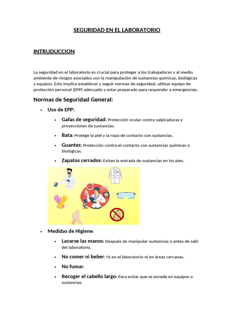 Protocolo de Seguridad en Laboratorio | PDF | Laboratorios