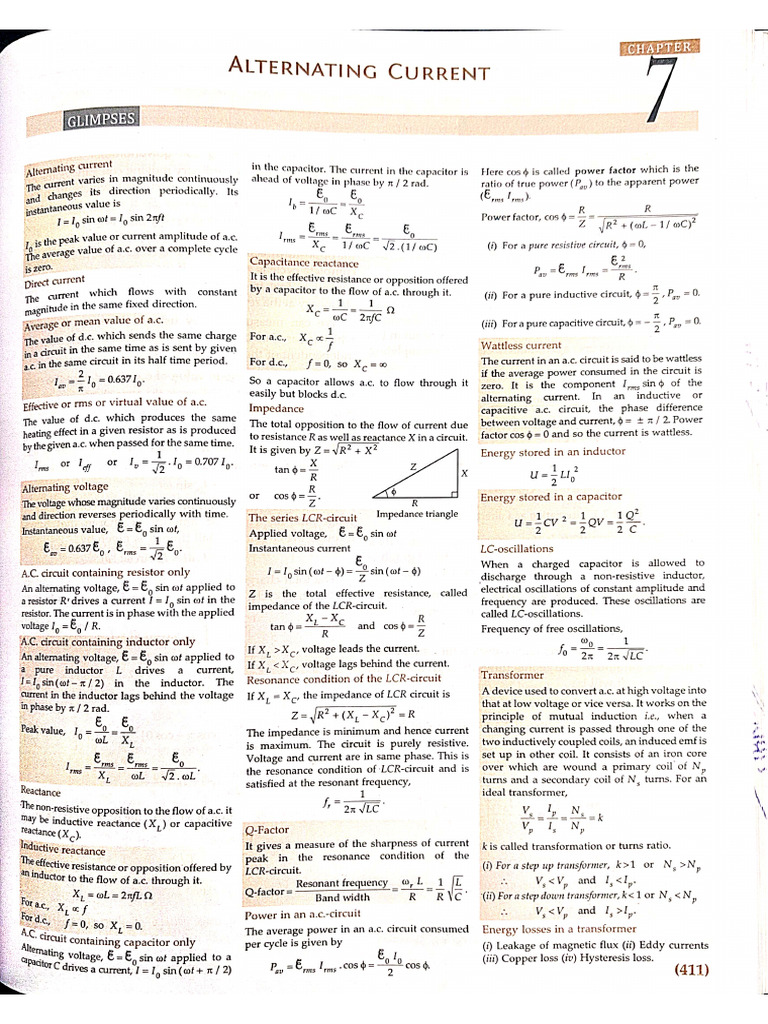 Alternating Current Pdf