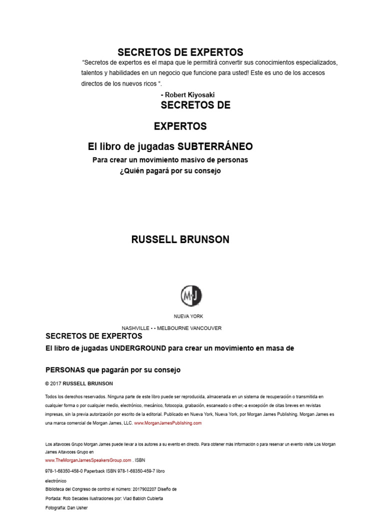 Expert Secrets - Russel Branson | PDF | Información | Cliente