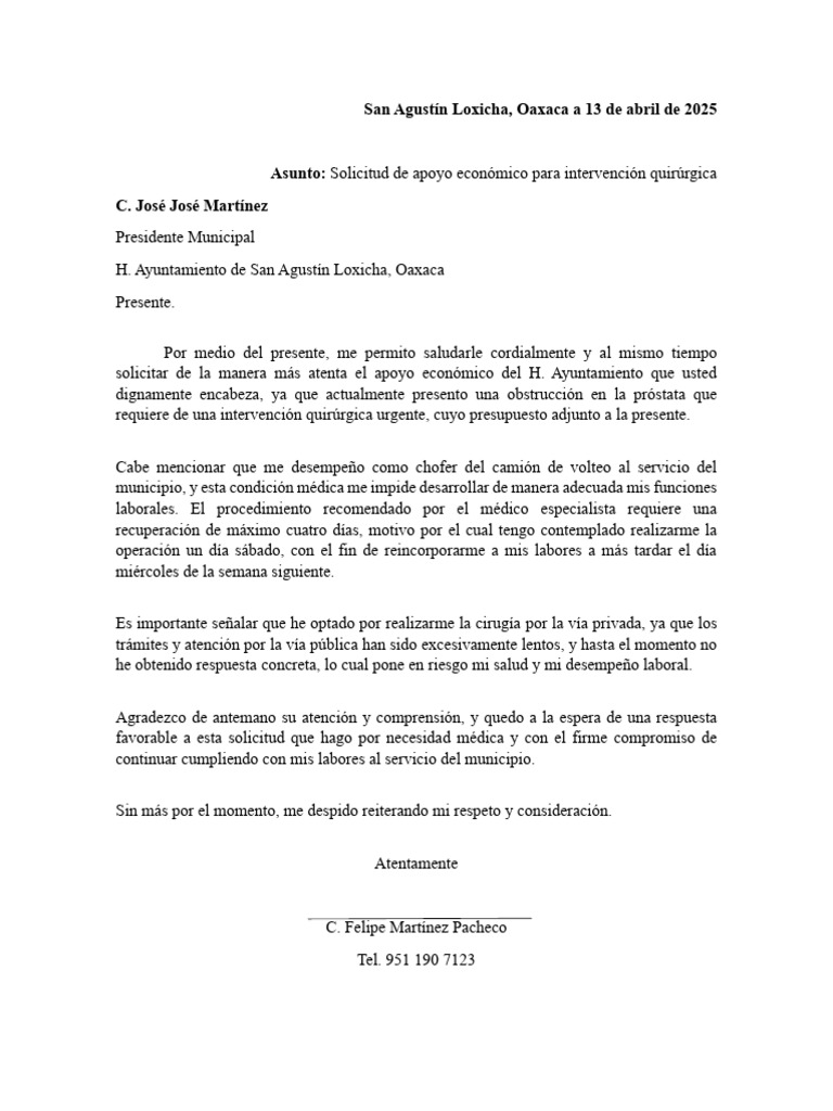 Oficio Solicitud | PDF