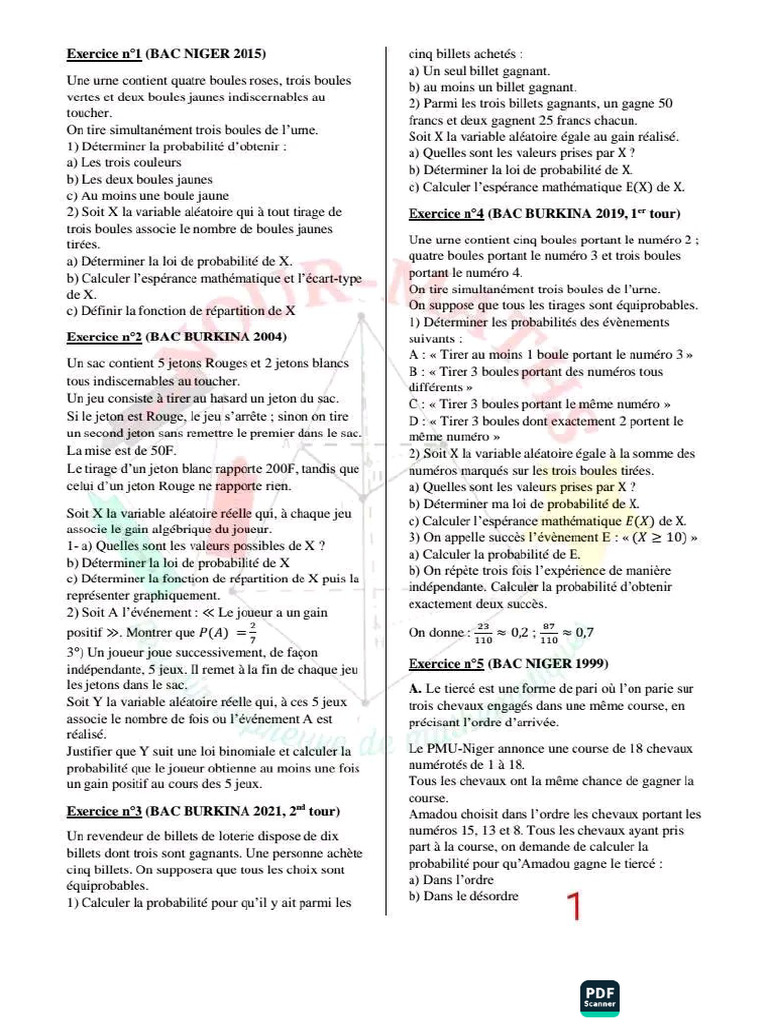 Quelques Sujets Corrigés de Maths | PDF