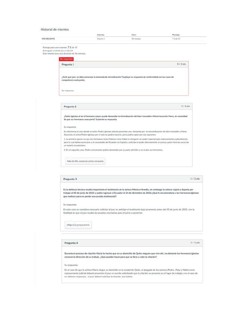 Prueba de Procesal | PDF
