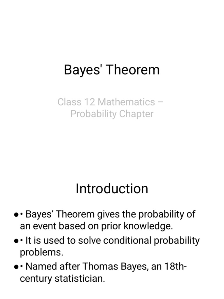 Bayes Theorem | PDF