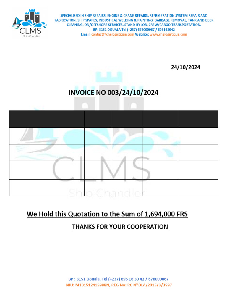 Obt Shipping Request Quotation | PDF