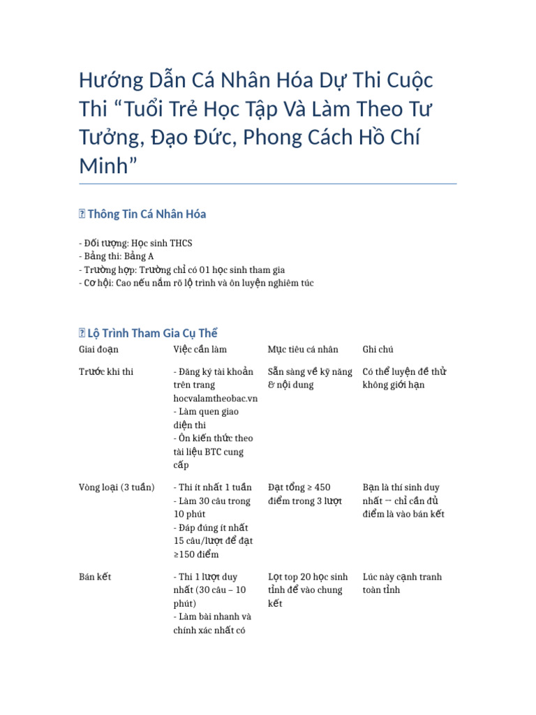 Huong Dan Thi TTHocTapTheoBac THCS | PDF