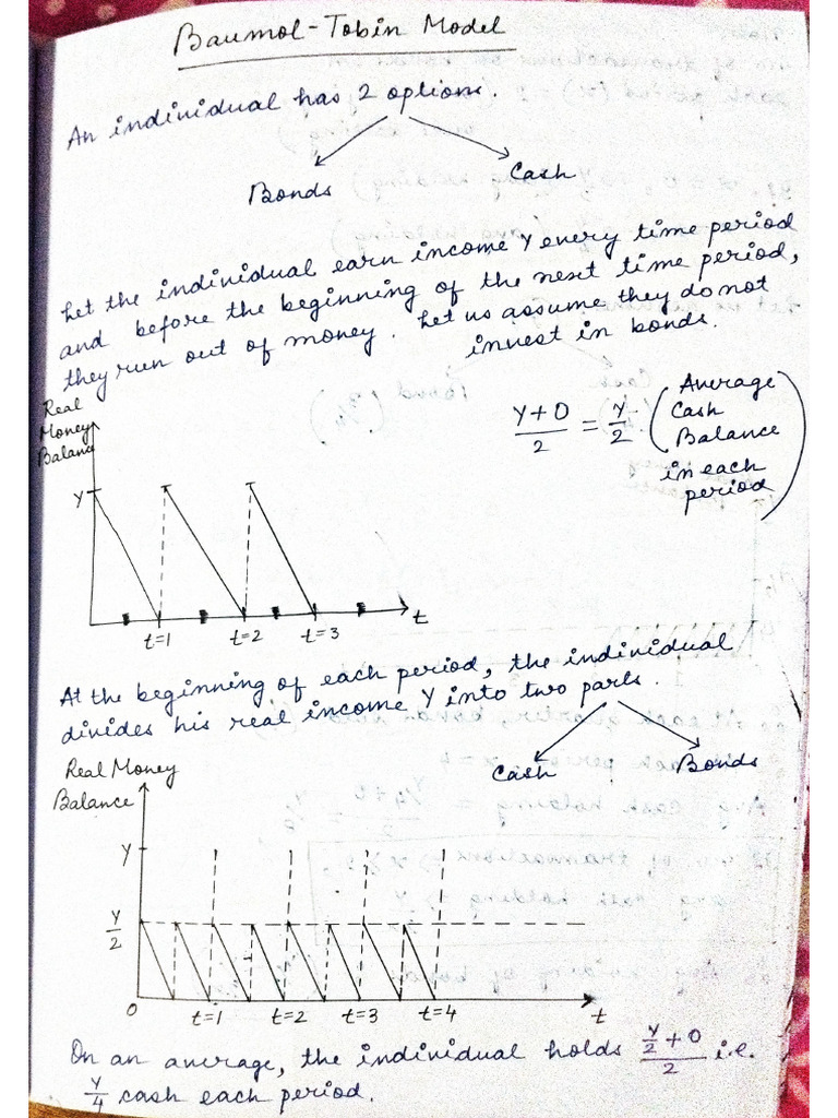 Baumol Tobin's Model | PDF
