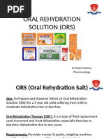 ORS Composition and Ingredients Overview | PDF | Electrolyte | Dehydration