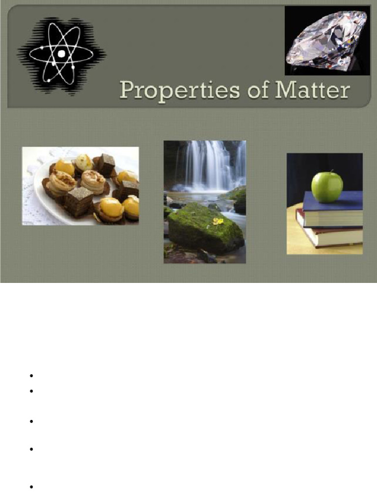 Week 1 Properties of Matter | PDF | Matter | Chemical Substances