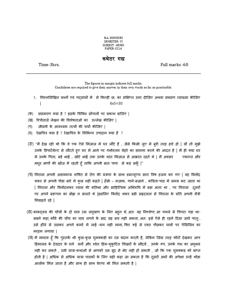 Hindi Cc14 | PDF