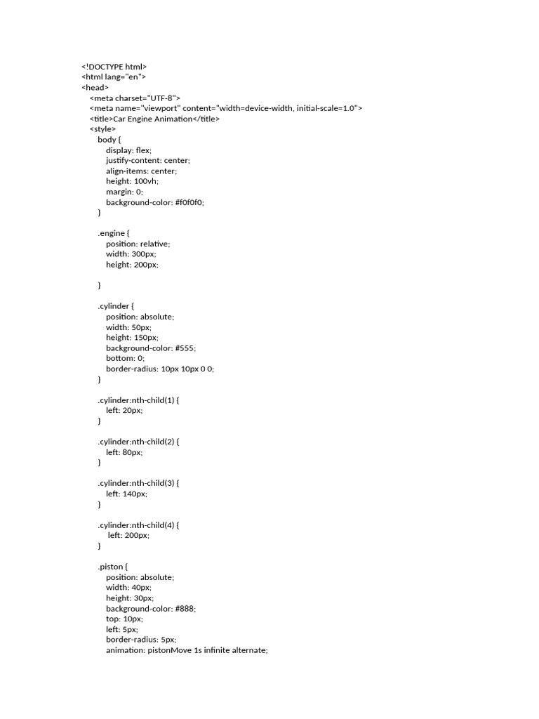 Car Engine | PDF