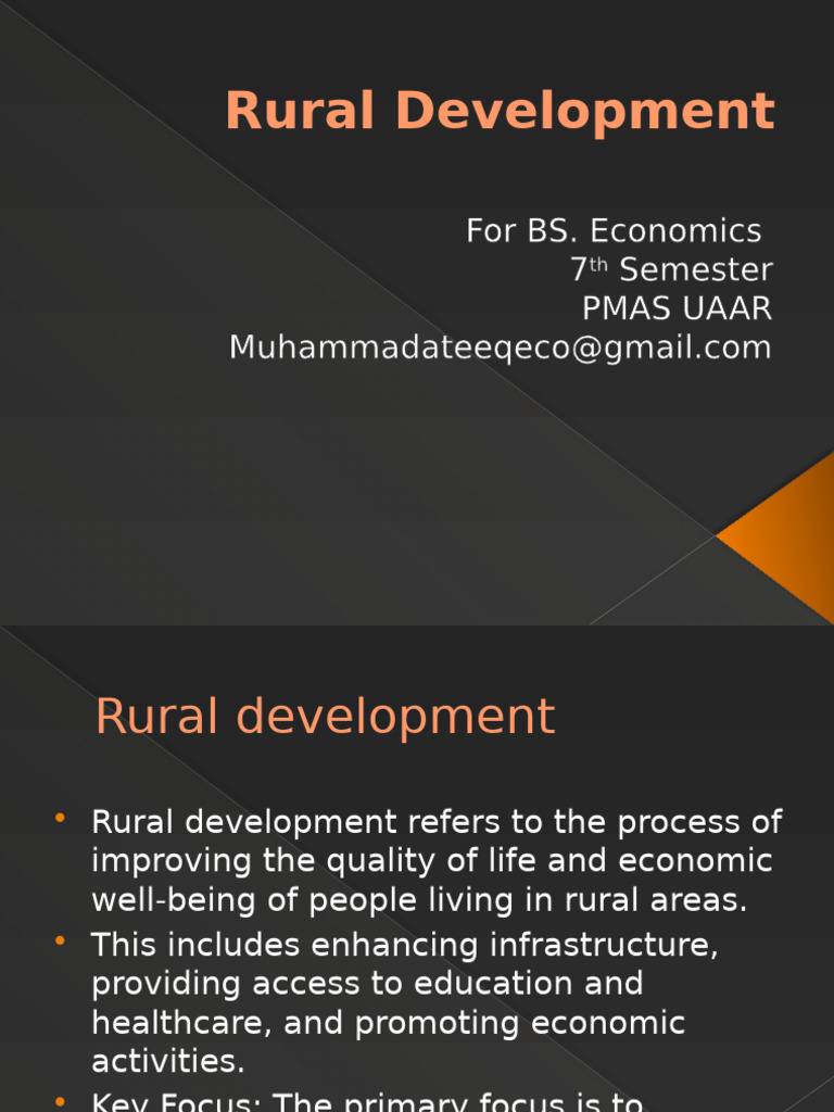 CHP 1 Rural Development | PDF | Agriculture | Organic Farming
