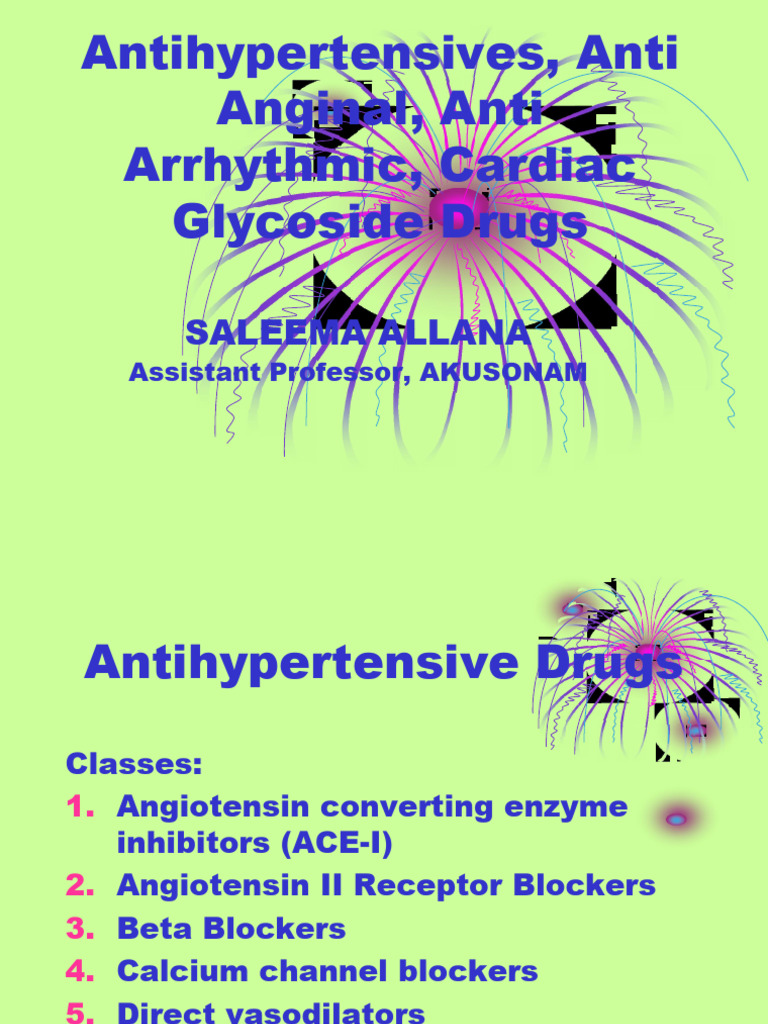 CVS Antihypertensive Drug Overview | PDF | Vasodilation | Internal Medicine