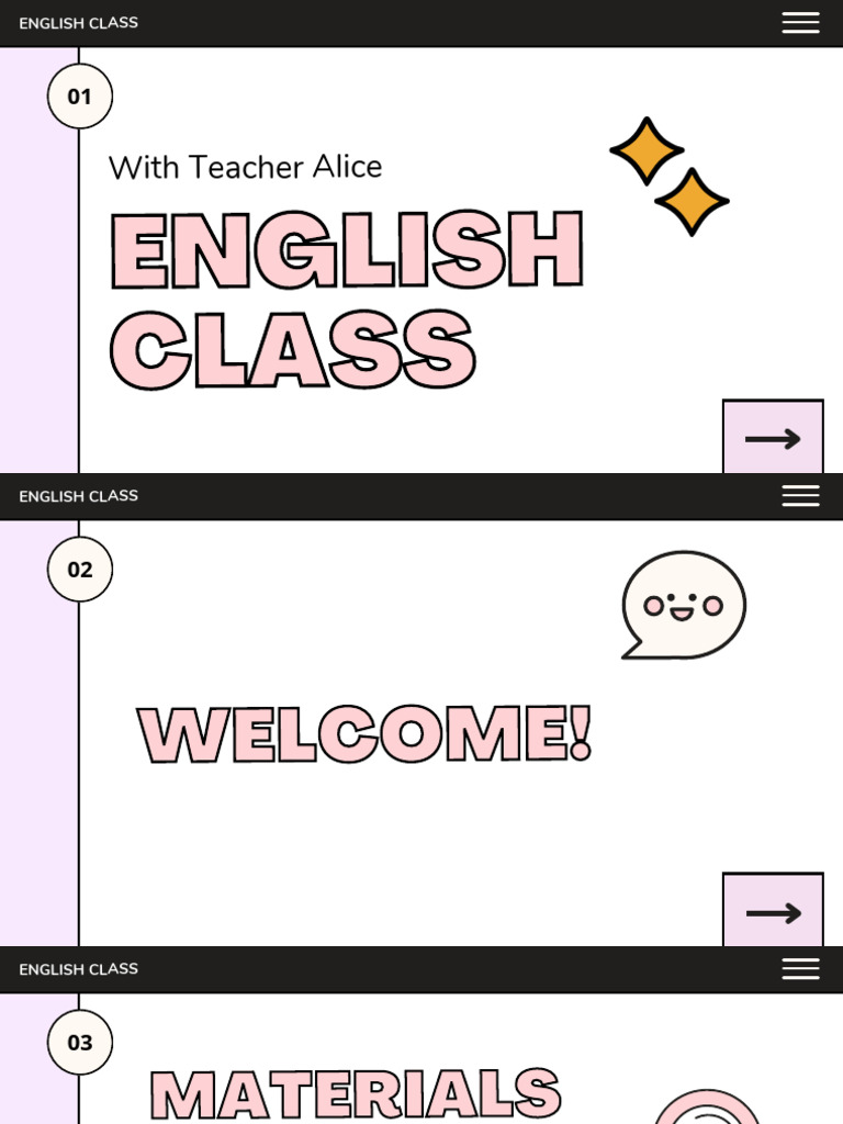Class 1 English: First Lesson Guide | PDF