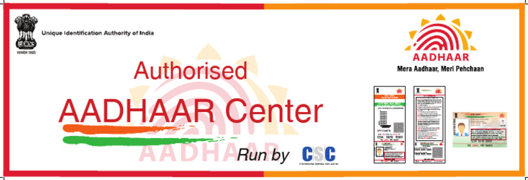 Aadhaar Center Banner Design Guide | PDF