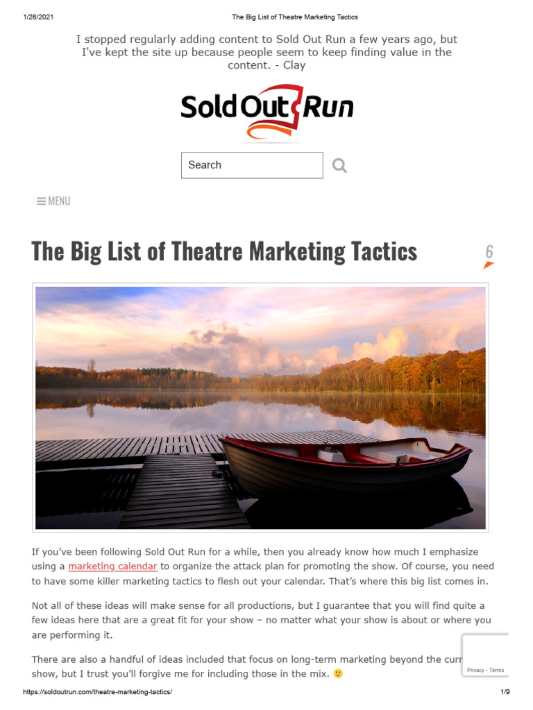 Effective Theatre Marketing Tactics | PDF