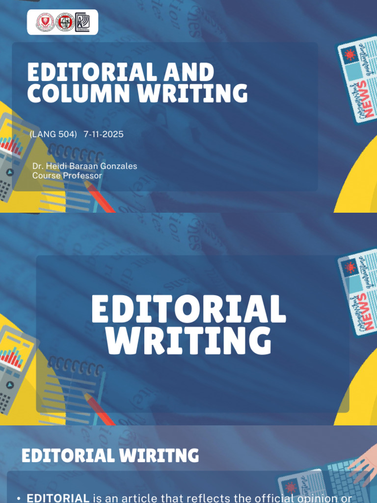 Editorial and Column Writing | PDF | Cognition | Human Communication