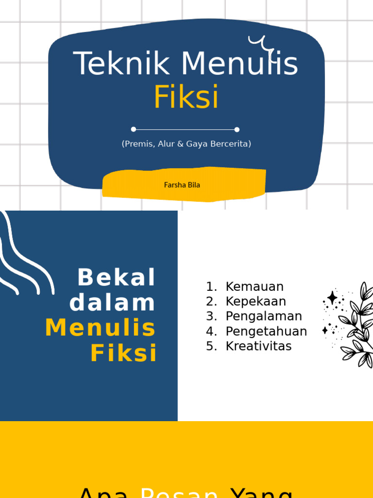 Teknik Menulis Fiksi 1 | PDF
