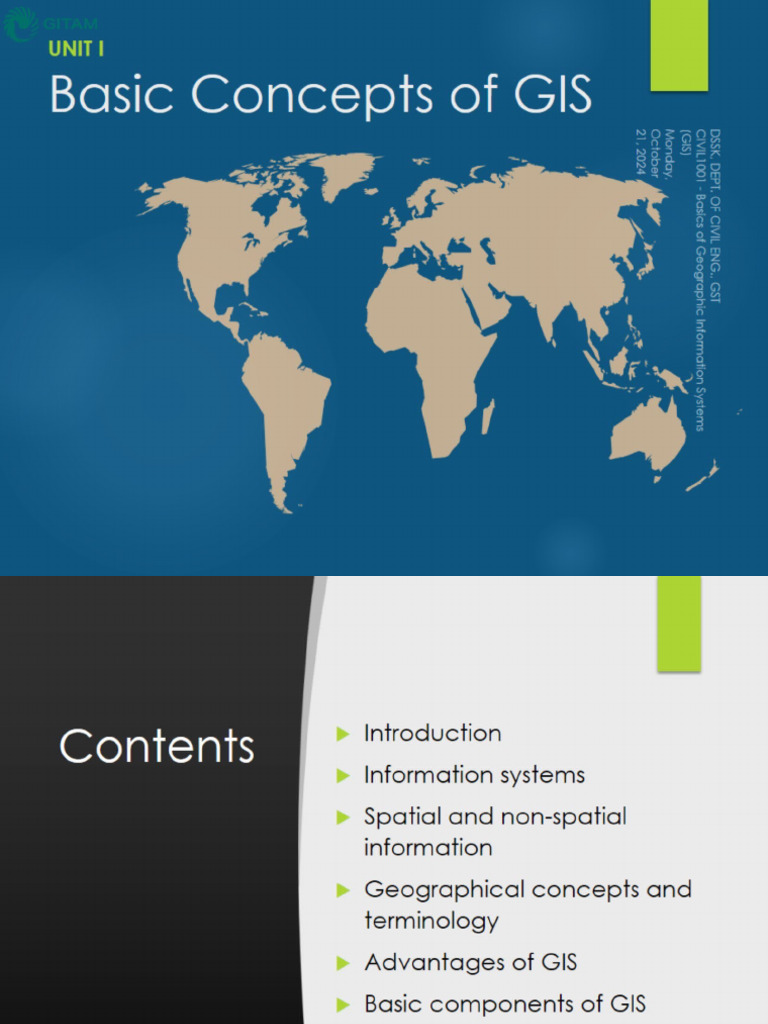 Unit-I - Basic Concepts of GIS - Course Material - 202408 | PDF | Geographic Information System ...