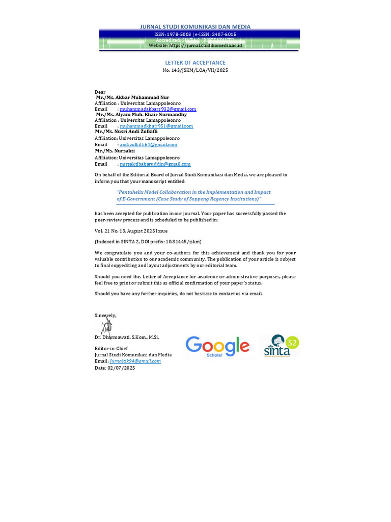 LoA - Akbar Muhammad, Etc | PDF