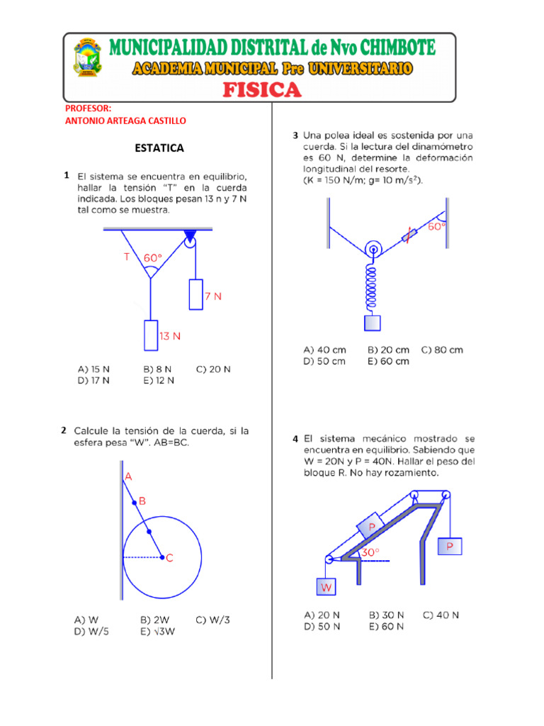 Fisica Estatica Sem 7 12 - Mayo - 2025 | PDF