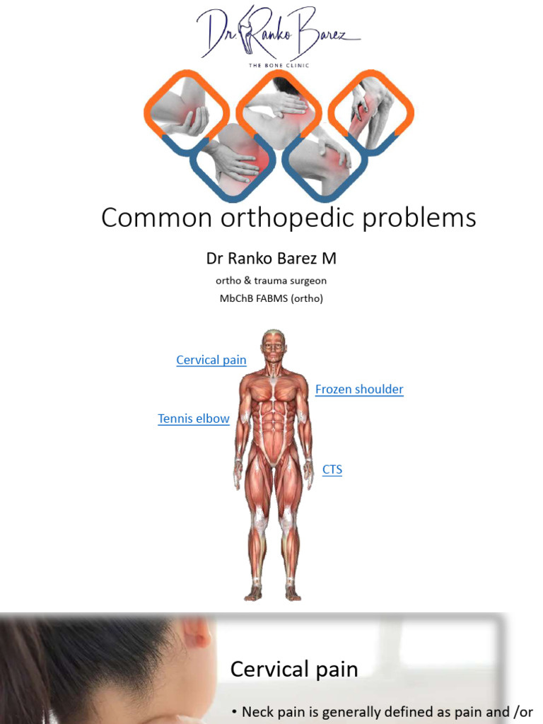 Common Orthopedic Issues Explained | PDF | Carpal Tunnel Syndrome | Elbow