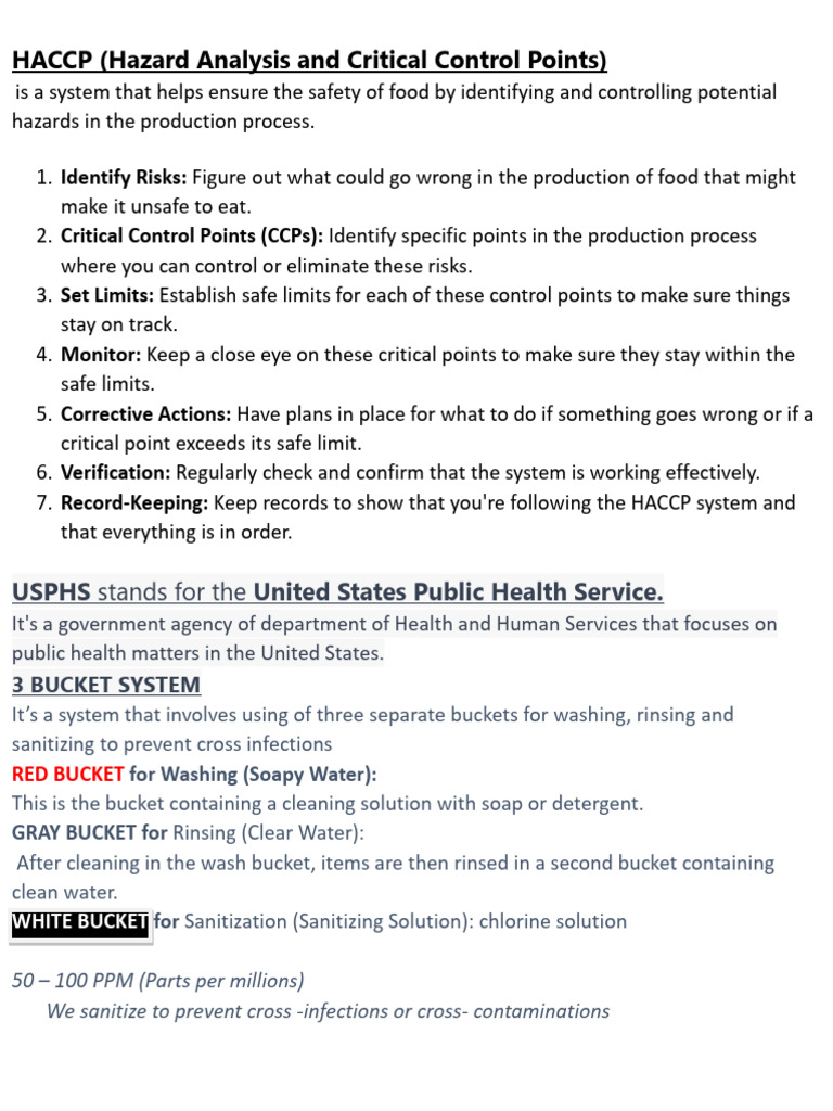 Haccp and Usphs | PDF