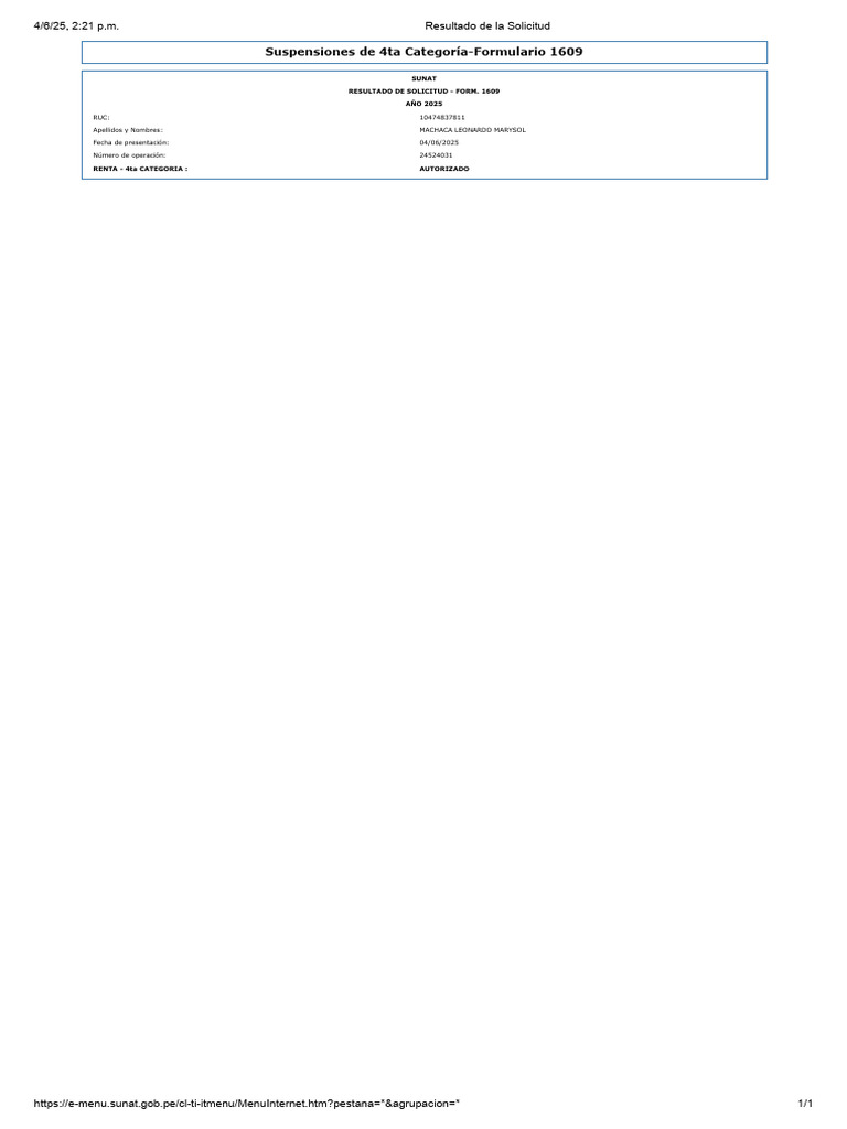 SUNAT - Suspens SOL | PDF