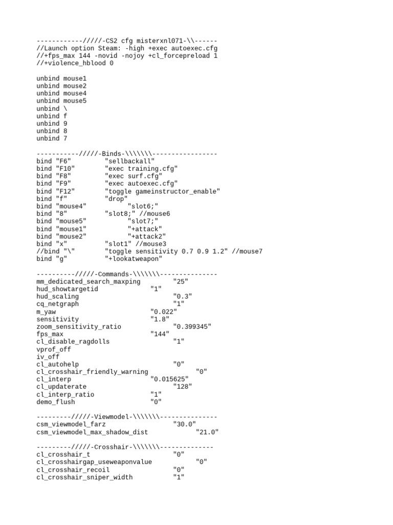 Counter-Strike CS2 Config | PDF