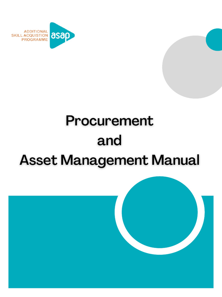Procurement and Asset Management Manual - Approved | PDF | Specification (Technical Standard ...