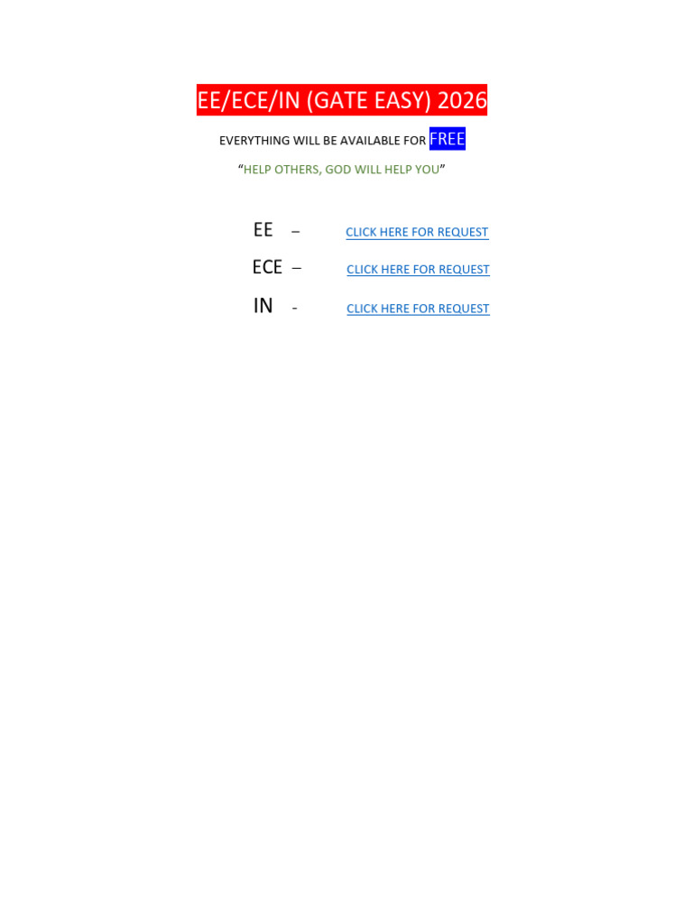 Ee Ece in Gate Easy 2026 | PDF