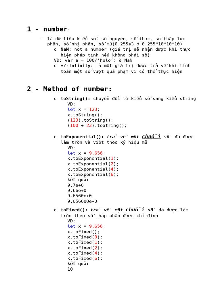 bài 5 - kiểu dữ liệu number | PDF