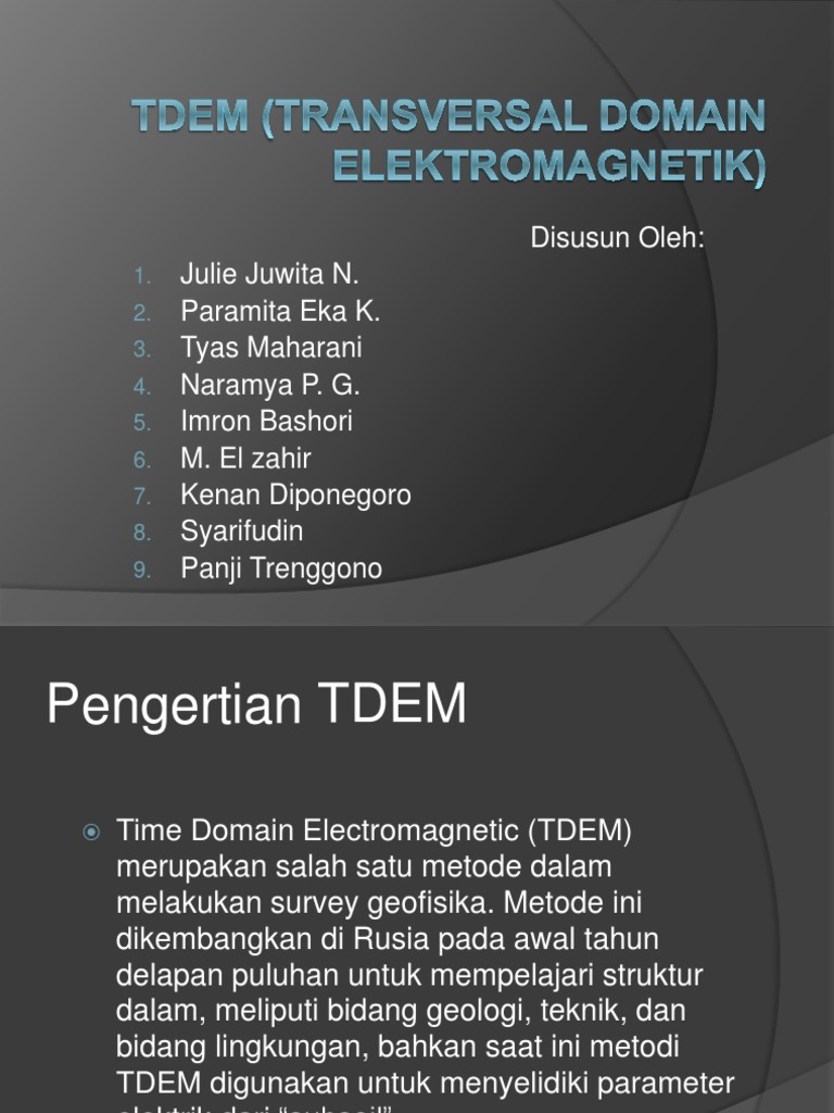 Metode TDEM dalam Survey Geofisika | PDF